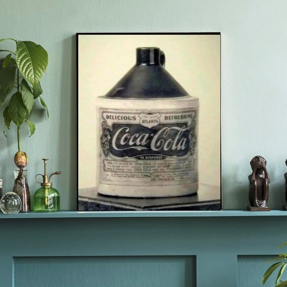Art | Rare Framed 1894 First Cocacola Coke Bottle Vintage Photo Jumbo Giclee Print | Poshmark